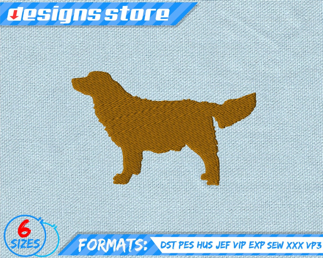GOLDEN RETRIEVER EMBROIDERY Design, Dog Golden Retriever Machine ...