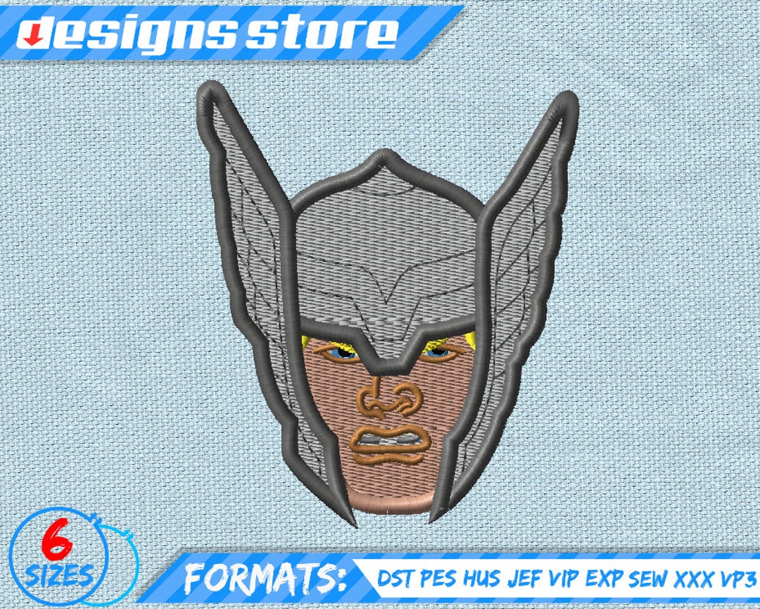 THOR EMBROIDERY SUPERHERO Embroidery Machine Design Thor Superhero ...