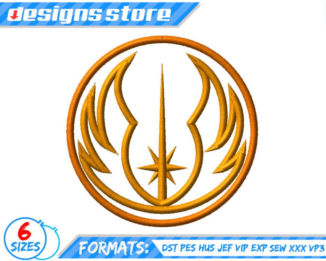 JEDI ORDER APPLIQUE Design Embroidery Star Wars Machine R2D2 Applique ...
