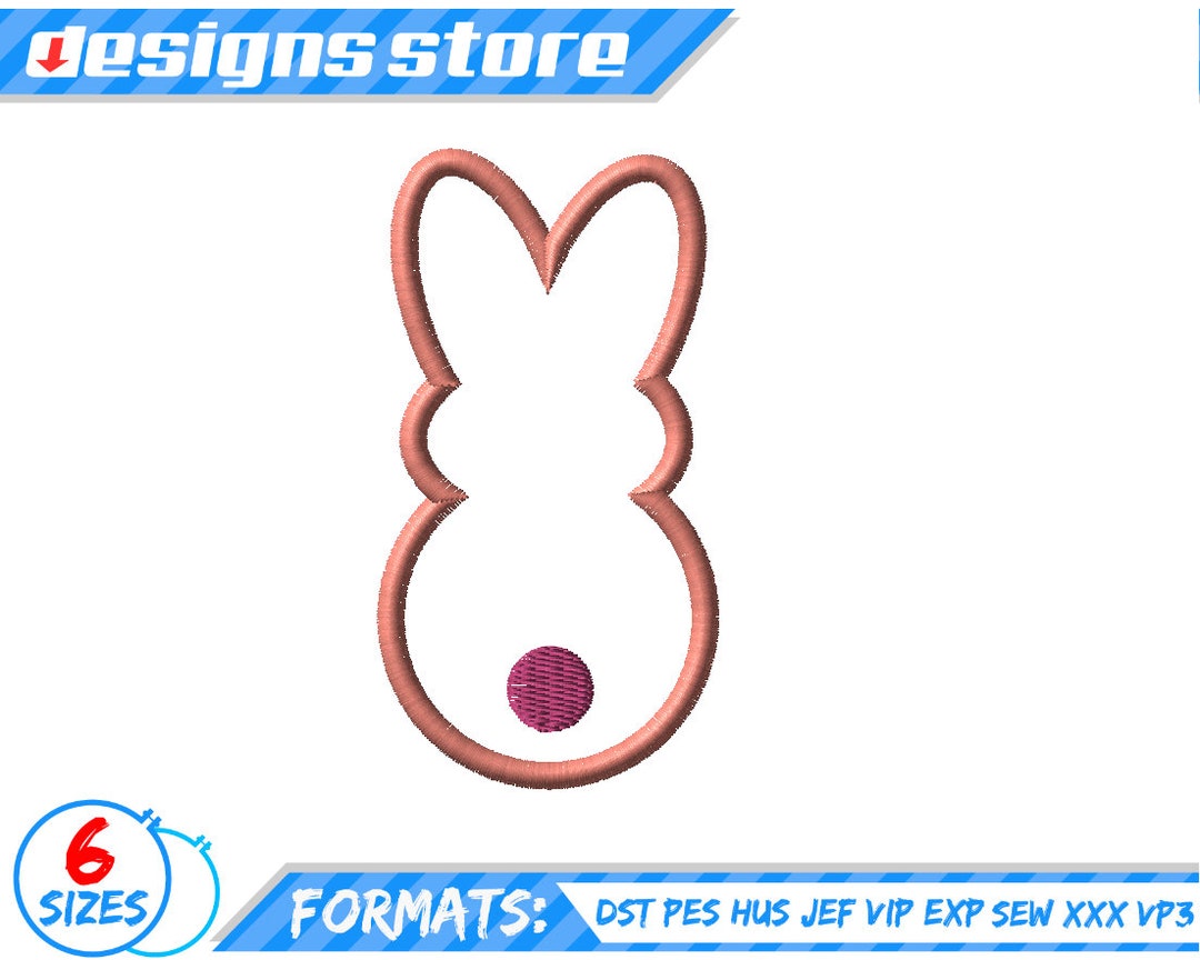 EASTER APPLIQUE DESIGN, Bunny Embroidery Machine Design, Rabbit Easter ...