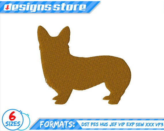 Dog Embroidery Works Pembroke Corgi Embroidery Design Machine ...