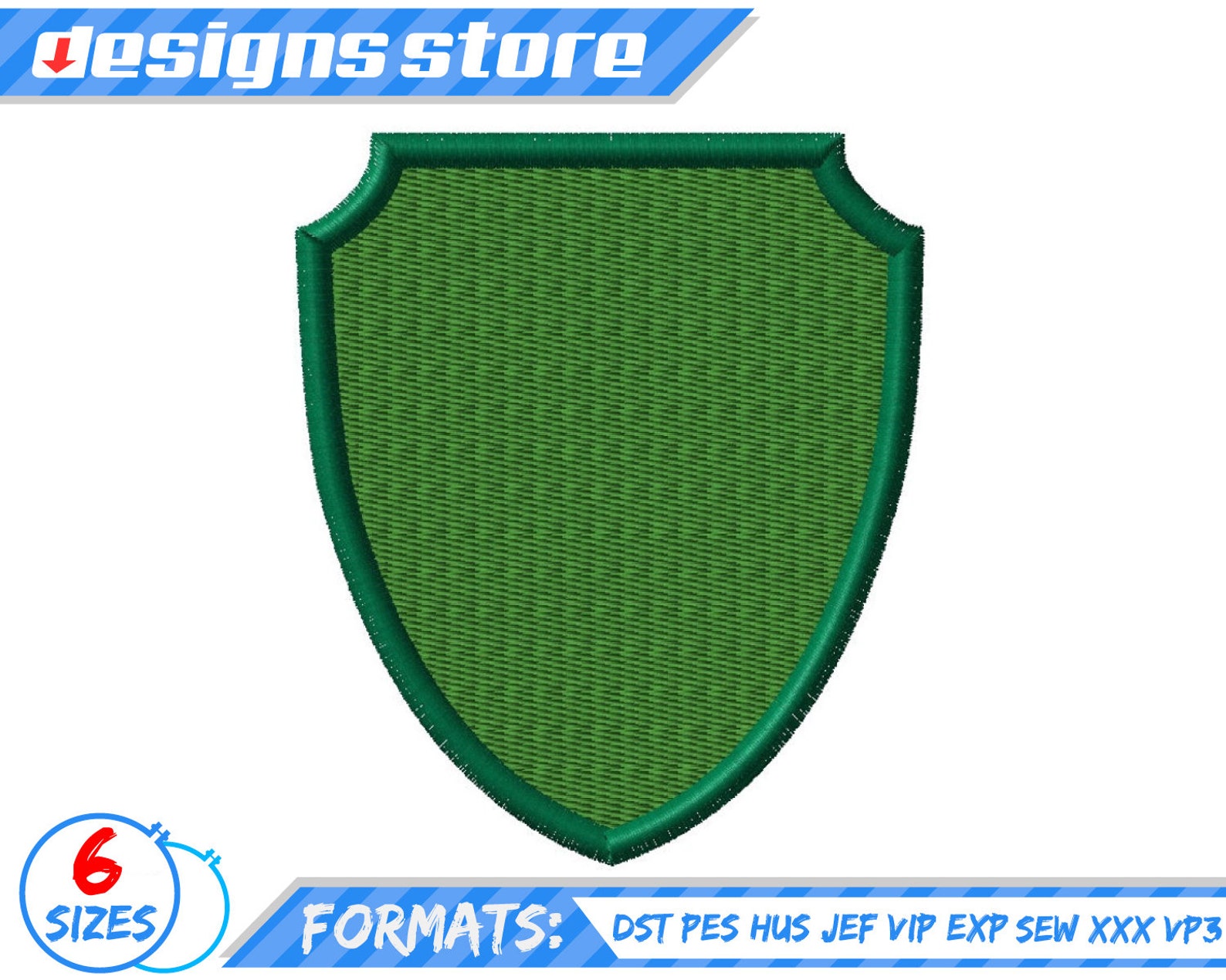 BADGE EMBROIDERY DESIGN Shape Shield Embroidery Design Badge - Etsy