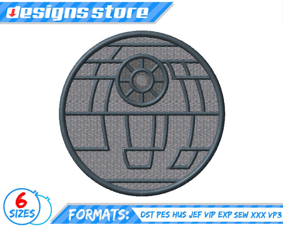 DEATH STAR EMBROIDERY Design Star Wars Embroidery Design R2D2 - Etsy ...