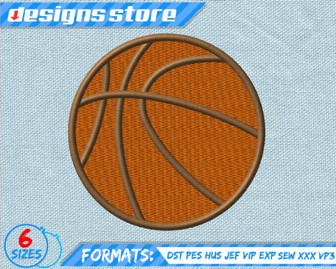BASKETBALL SPORT EMBROIDERY Design, Ball Sport Machine Embroidery ...