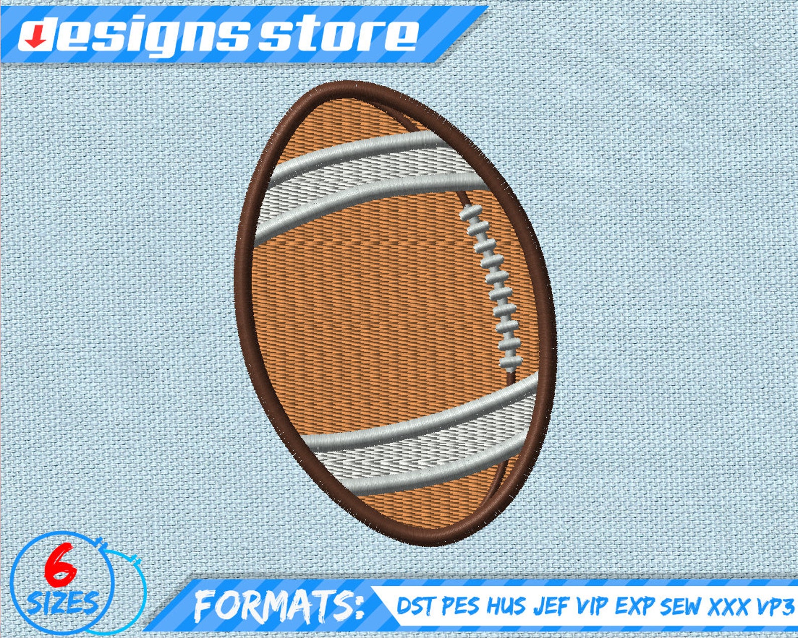 FOOTBALL SPORT EMBROIDERY Design, Ball Sport Machine Embroidery Design ...