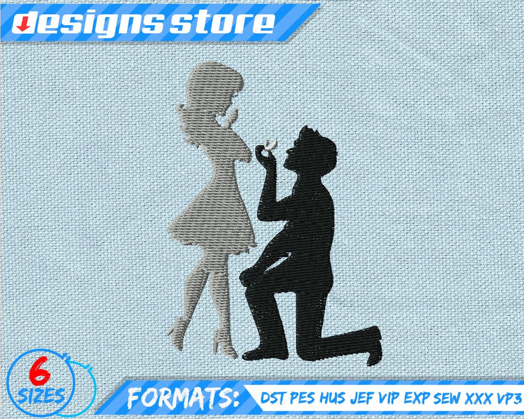 WEDDING EMBROIDERY DESIGN Love Valentine Embroidery Design Bride Groom ...
