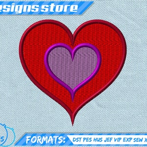 HEART EMBROIDERY DESIGN, Love Heart Machine Embroidery Design ...