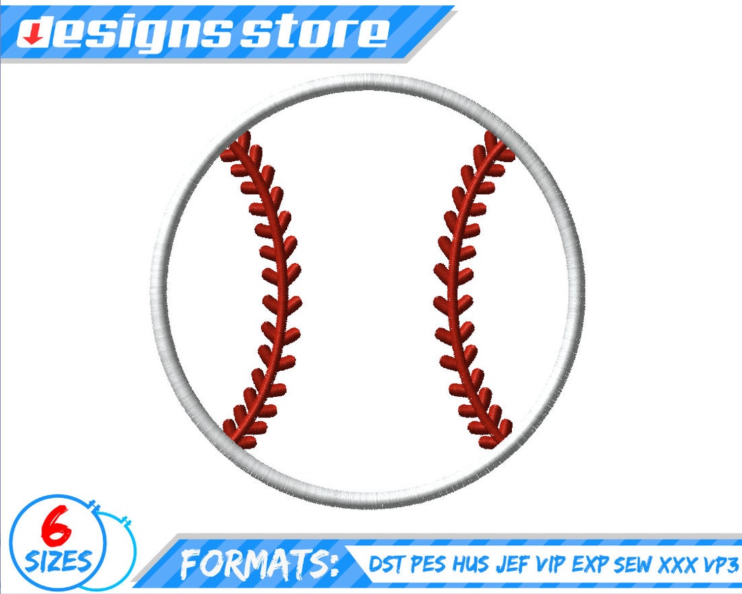 BASEBALL APPLIQUE DESIGN, Sport Ball Embroidery Design, Ball Baseball ...