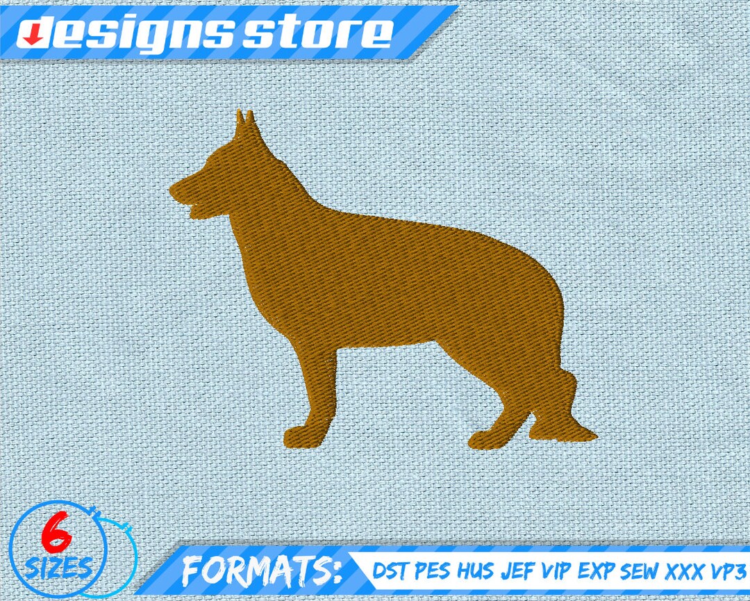 German SHEPHERD EMBROIDERY DESIGN, Dog German Shepherd Machine ...