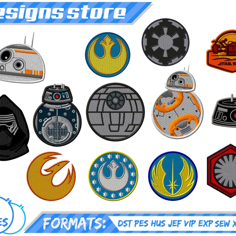 Starwars Embroidery Designs - Etsy