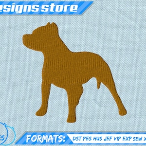 PITBULL EMBROIDERY DESIGN, Dog Pitbull Machine Embroidery Design, Dog ...