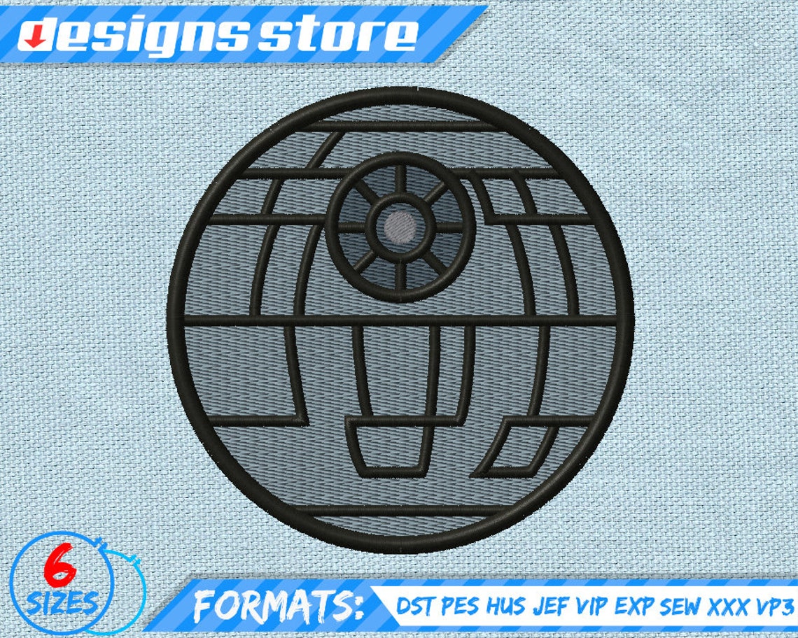 DEATH STAR EMBROIDERY Design Star Wars Embroidery Design R2D2 - Etsy ...