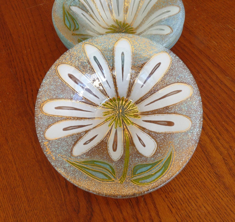 HIGGINS Glass Studio SET 6 6 Fused Art Glass White - Etsy