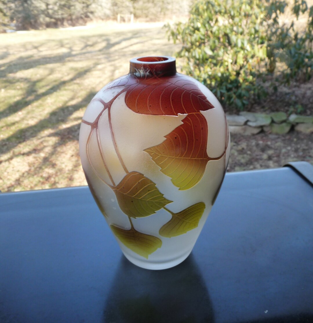 VINTAGE 1981 - Alberto (A.) Faucci Hand Blown Italian ART GLASS Cameo ...