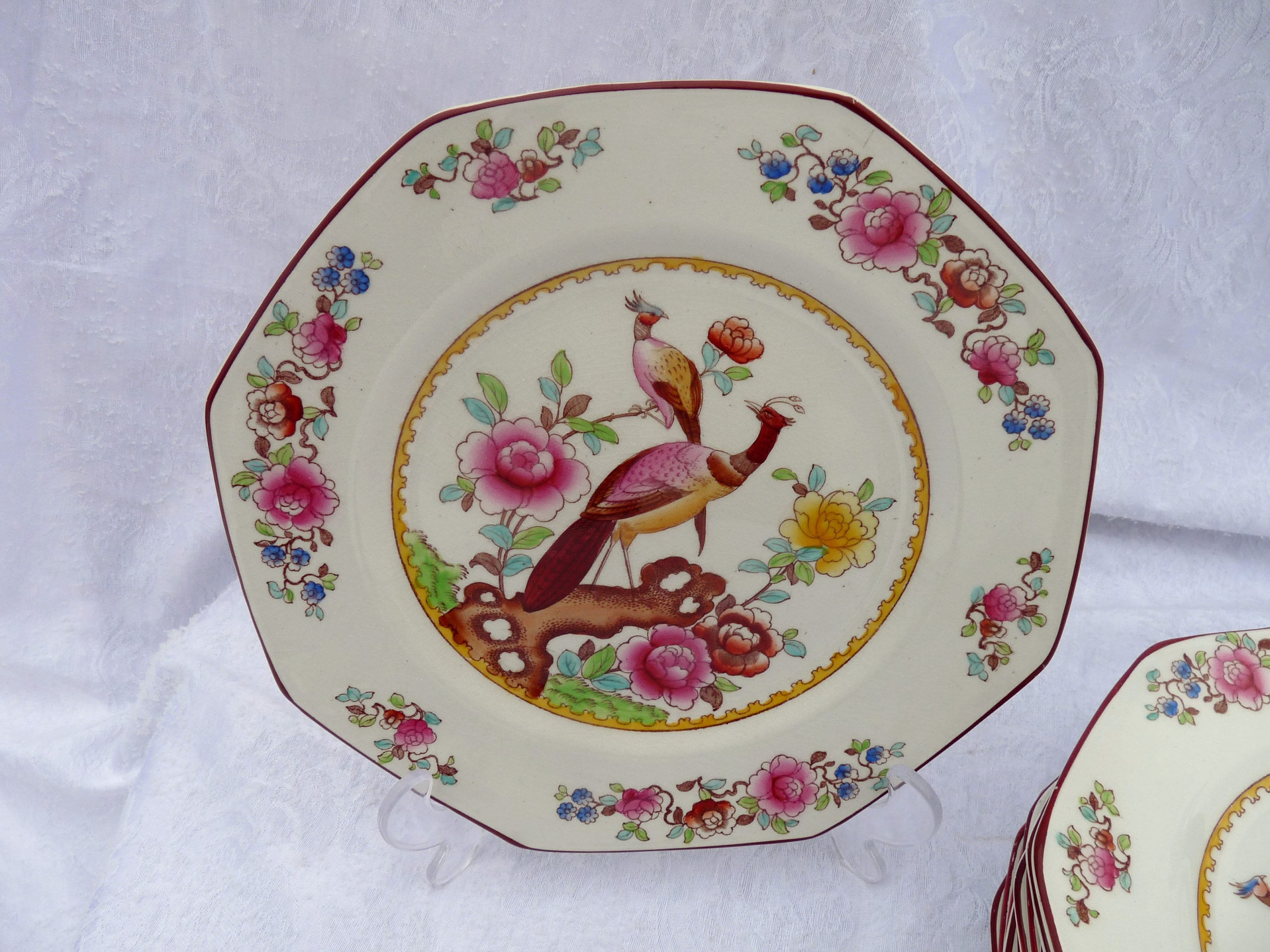 Winkle & Co England C1908 - Asian - OLD CHELSEA BIRDS Whieldon Ware ...
