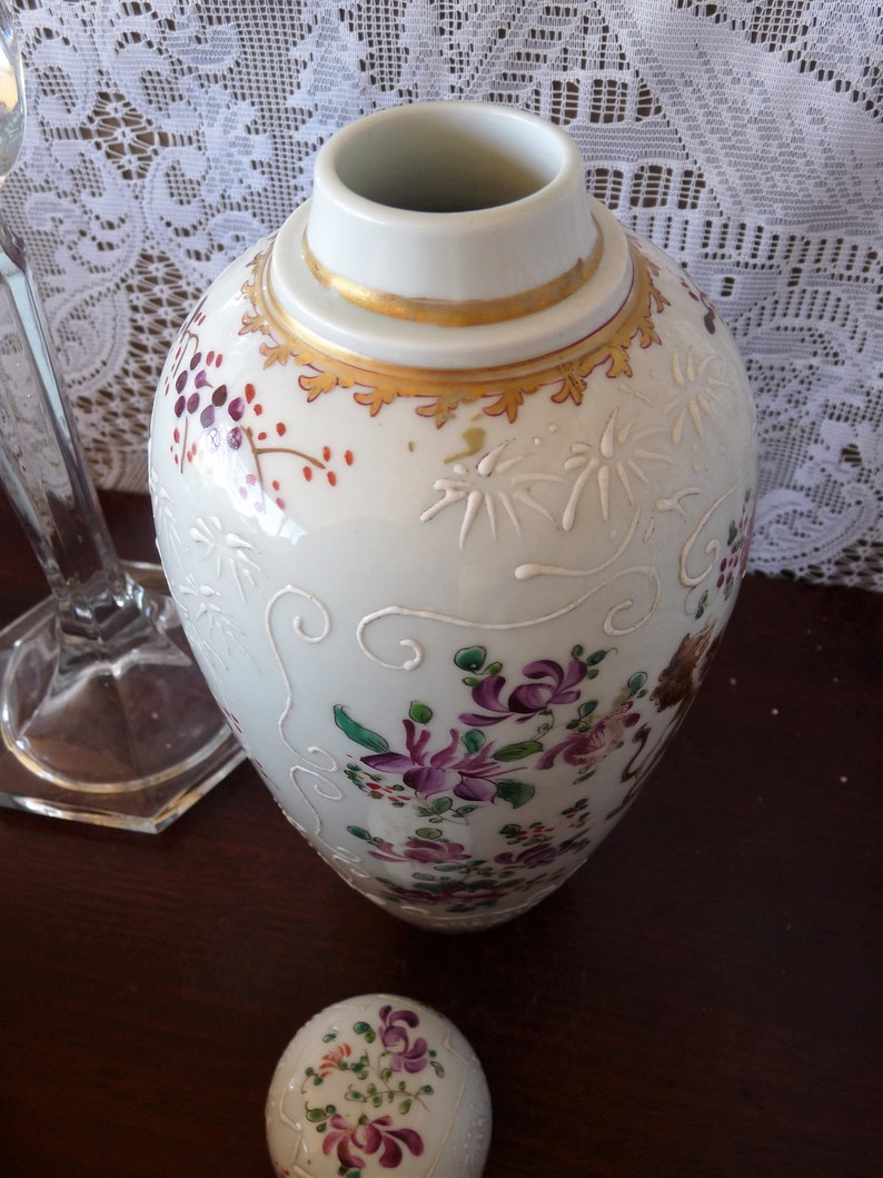 French Edme SAMSON Porcelaine De Paris, France Hand-painted Baluster ...