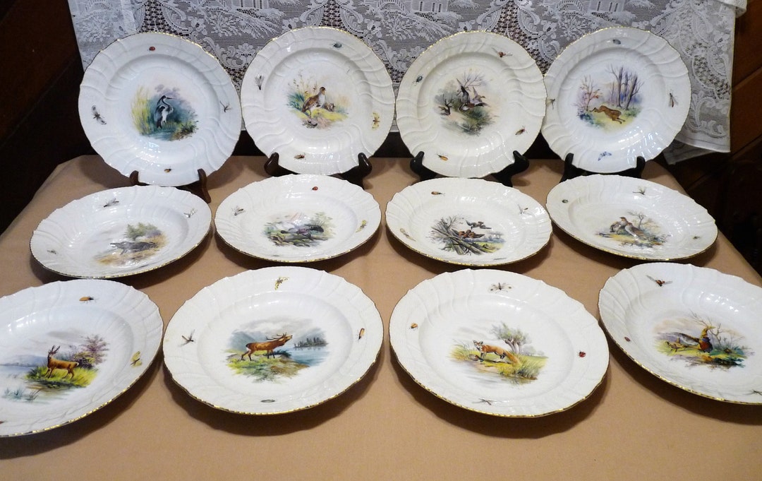 KPM Berlin - Neuosier Form - Lot 12- Basketweave Bands W/ Gold Trim ...