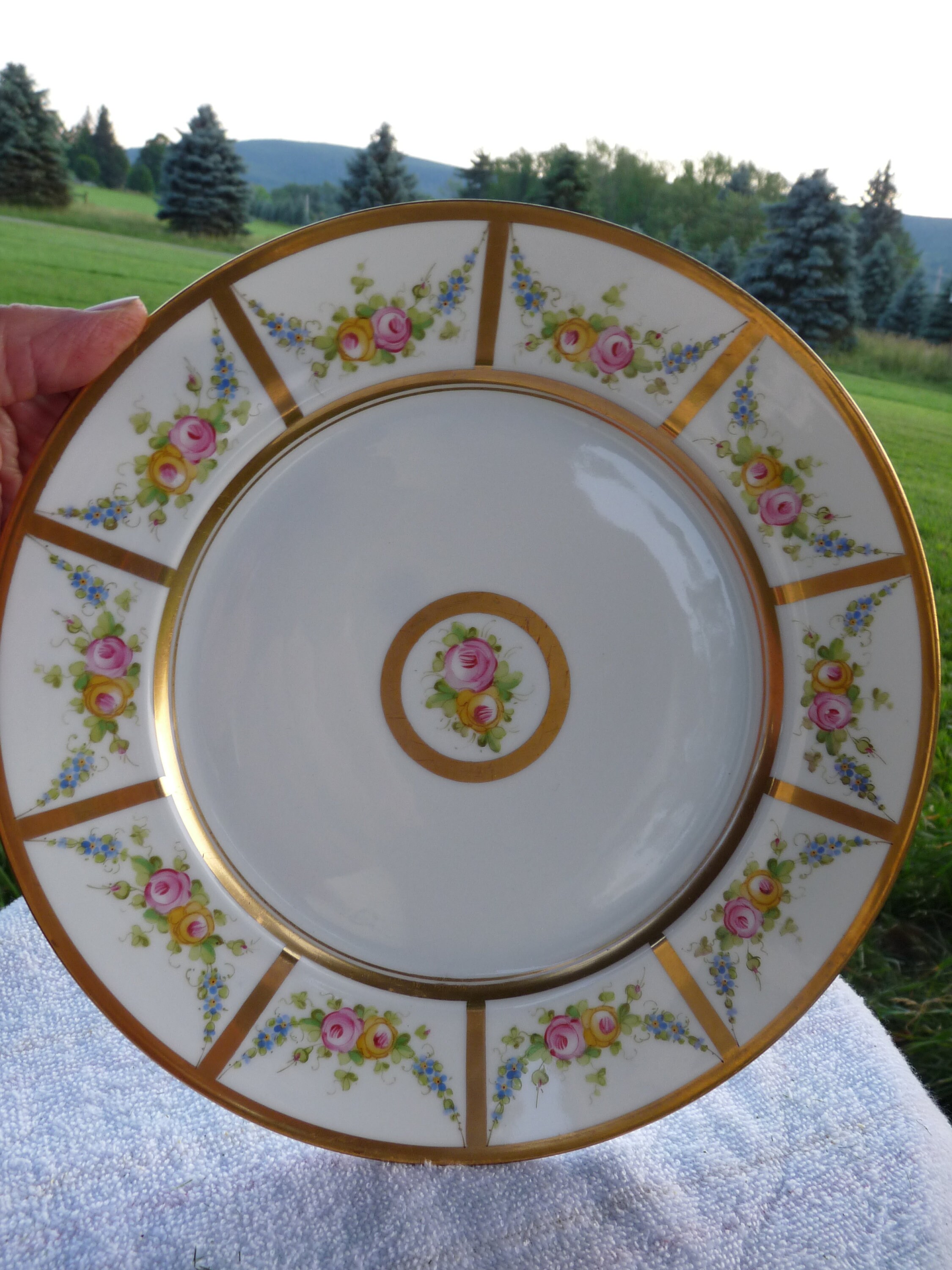 SAXE Charles Ahrenfeld & Co. Austria Set 4, 6 OR Single 9.5" Luncheon ...