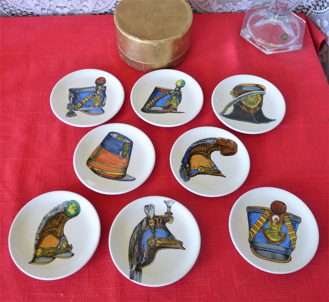 BUCCIARELLI Milano Italy..set 8 - Barware Italian Porcelain Drink ...