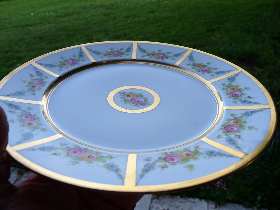 SAXE Charles Ahrenfeld & Co. Austria Set 4, 6 OR Single 9.5" Luncheon ...