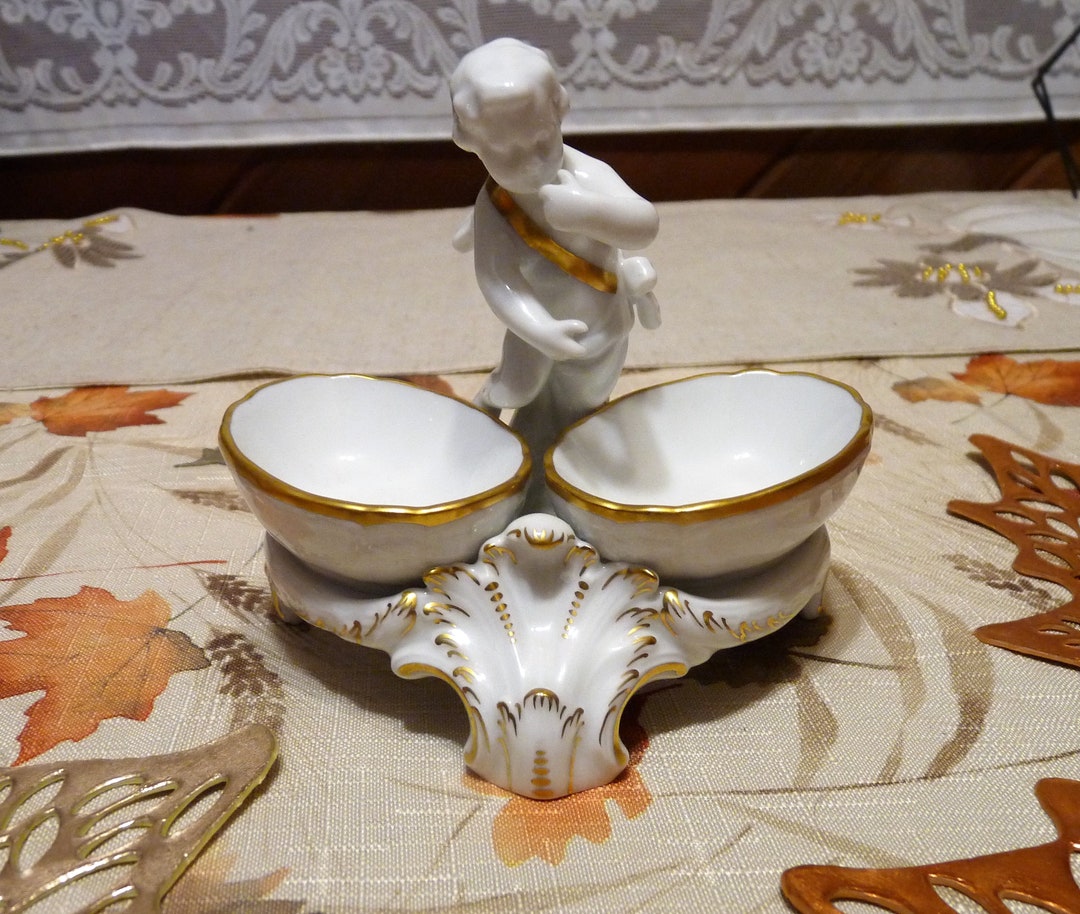 KPM Berlin, Germany - ROCAILLE Pattern - One - Double Salt Cellar W ...