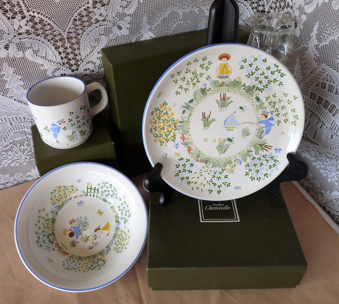 CHRISTOFLE Porcelaine Paris France "leo Et Lea Au Printemps" Pattern ...