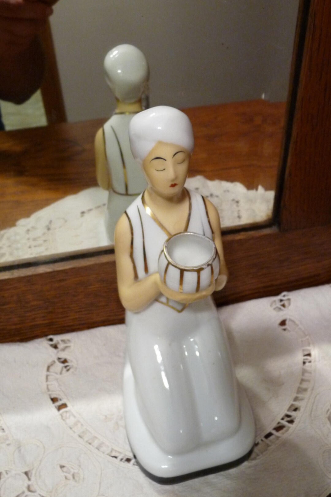 Vintage and Rare ROBJ Paris France Art Deco TURBAN EGYPTIAN Kneeling ...