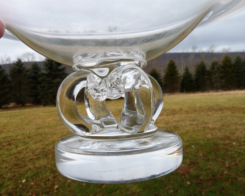 STEUBEN Crystal American Art Glass CENTERPIECE Pedestal | Etsy