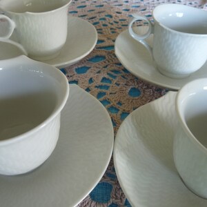 Meissen Germany Signed Weifs Wave White Shape Waves Relief - SET 4 ...