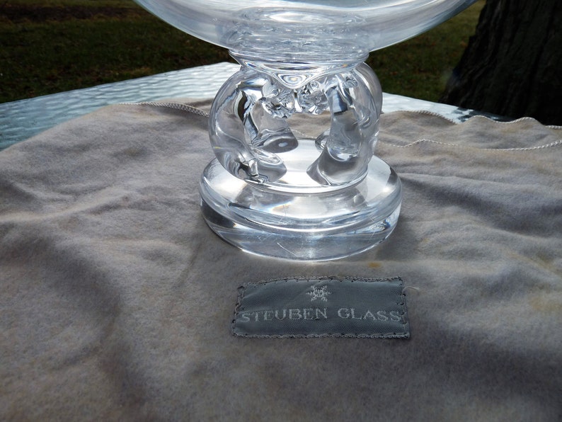 STEUBEN Crystal American Art Glass CENTERPIECE Pedestal | Etsy