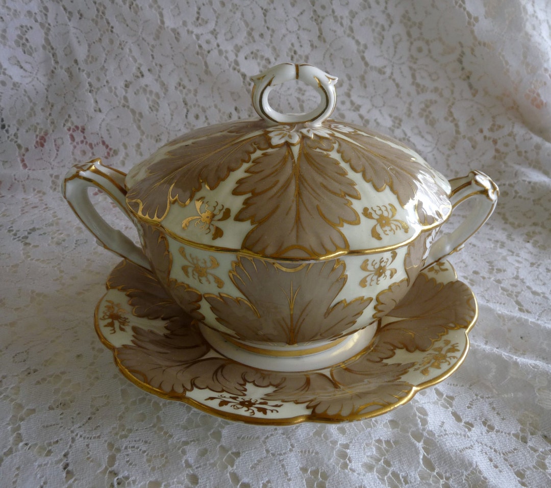 Brown Westhead Moore Cauldon Ware - Scallop Edged Condiment Dish ...