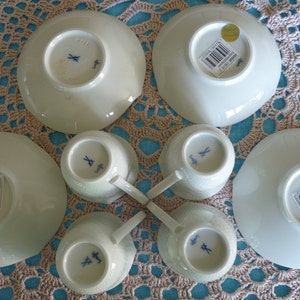 Meissen Germany Signed Weifs Wave White Shape Waves Relief - SET 4 ...