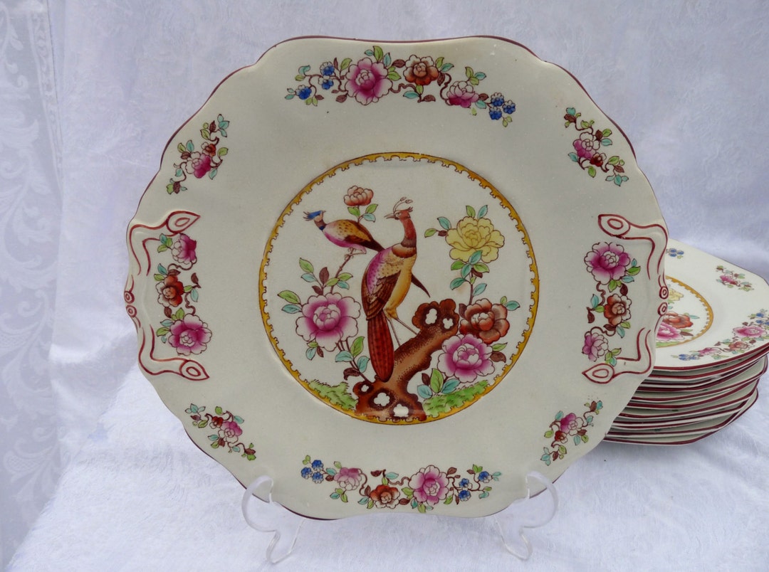 Winkle & Co England C1908 - Asian - OLD CHELSEA BIRDS Whieldon Ware ...