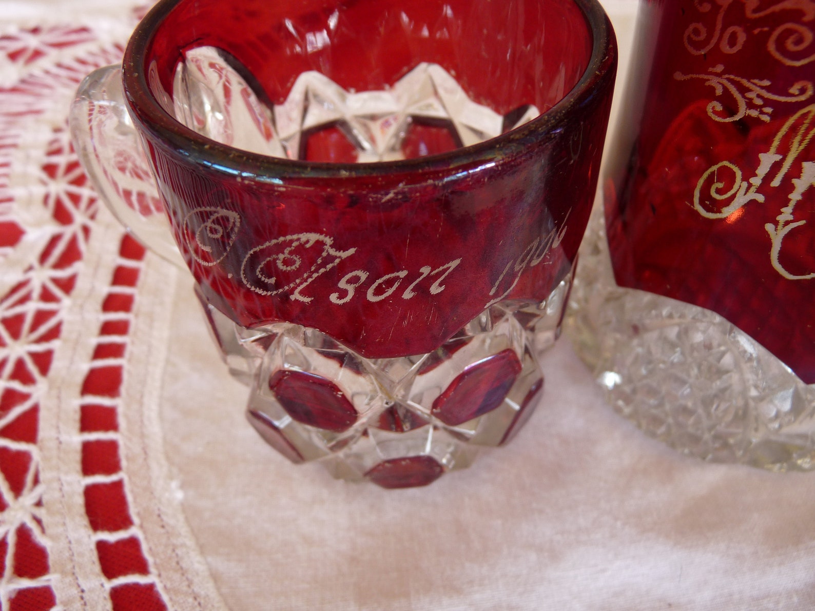 EAPG Ruby Red Flash / Stained Red Glass CHOICE: SOUVENIR - Etsy