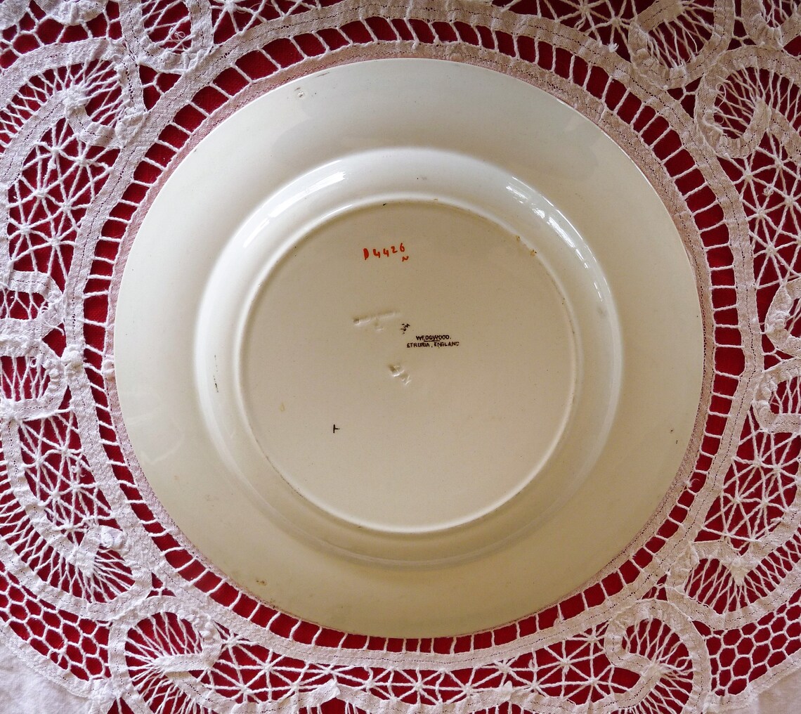 Wedgwood Etruria England 19c Hand Painted Ceramic Plate w/ | Etsy