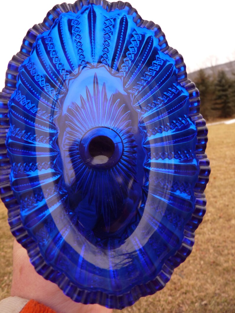 George Duncan & Miller Co. Cobalt Blue Pressed Glass 42 - Etsy