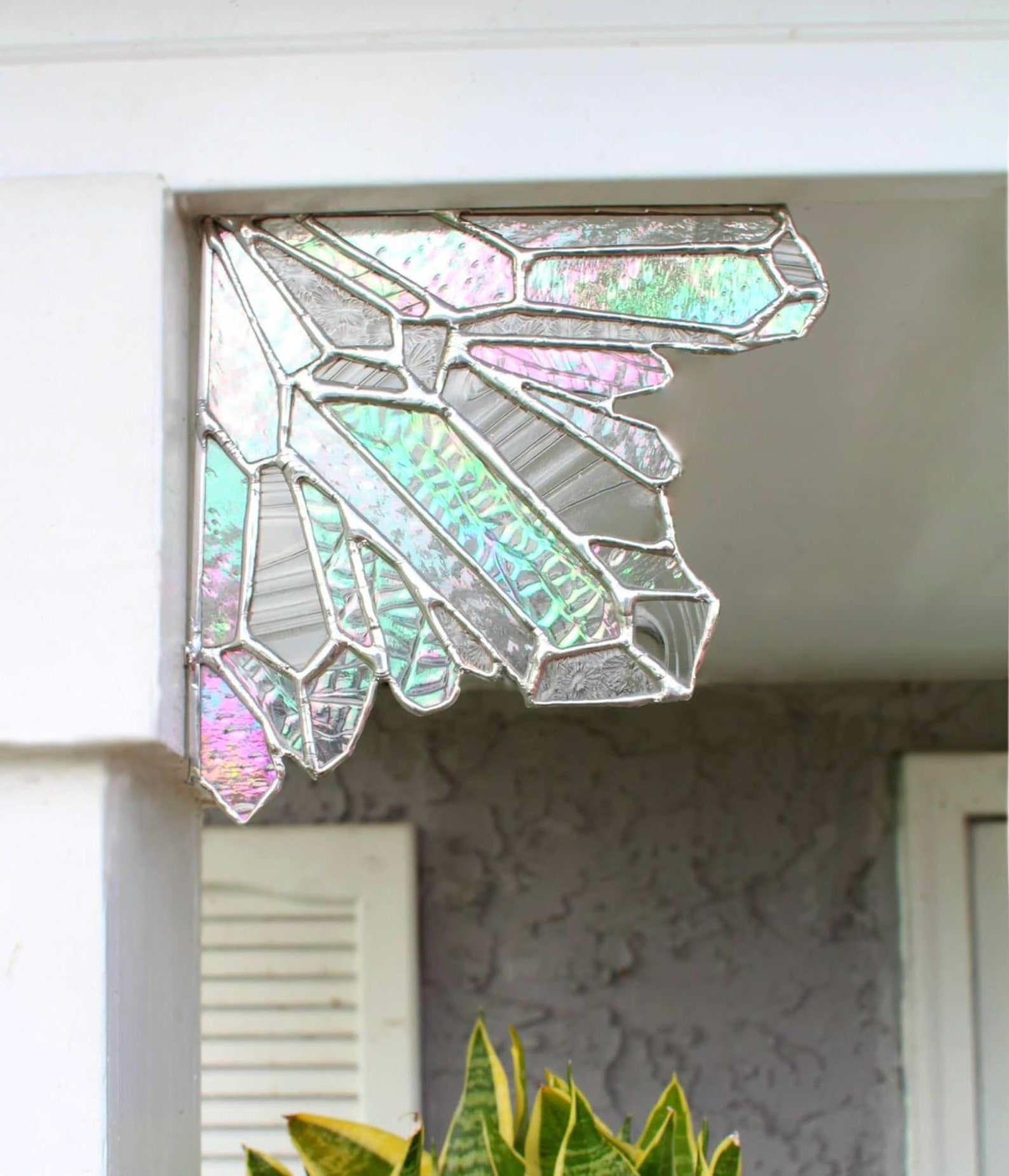 Clear Glass Crystal Crystal Corner Piece Stained Glass - Etsy