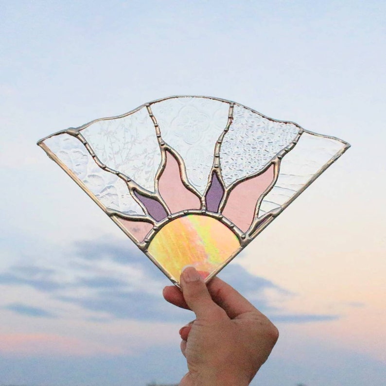 The Boho Sunset Corner Sun Stained Glass Karma Bar Corner | Etsy Australia