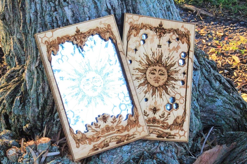 The Sun XIX Tarot Card Mirrors Tarot Moon Mirrors Zodiac - Etsy UK