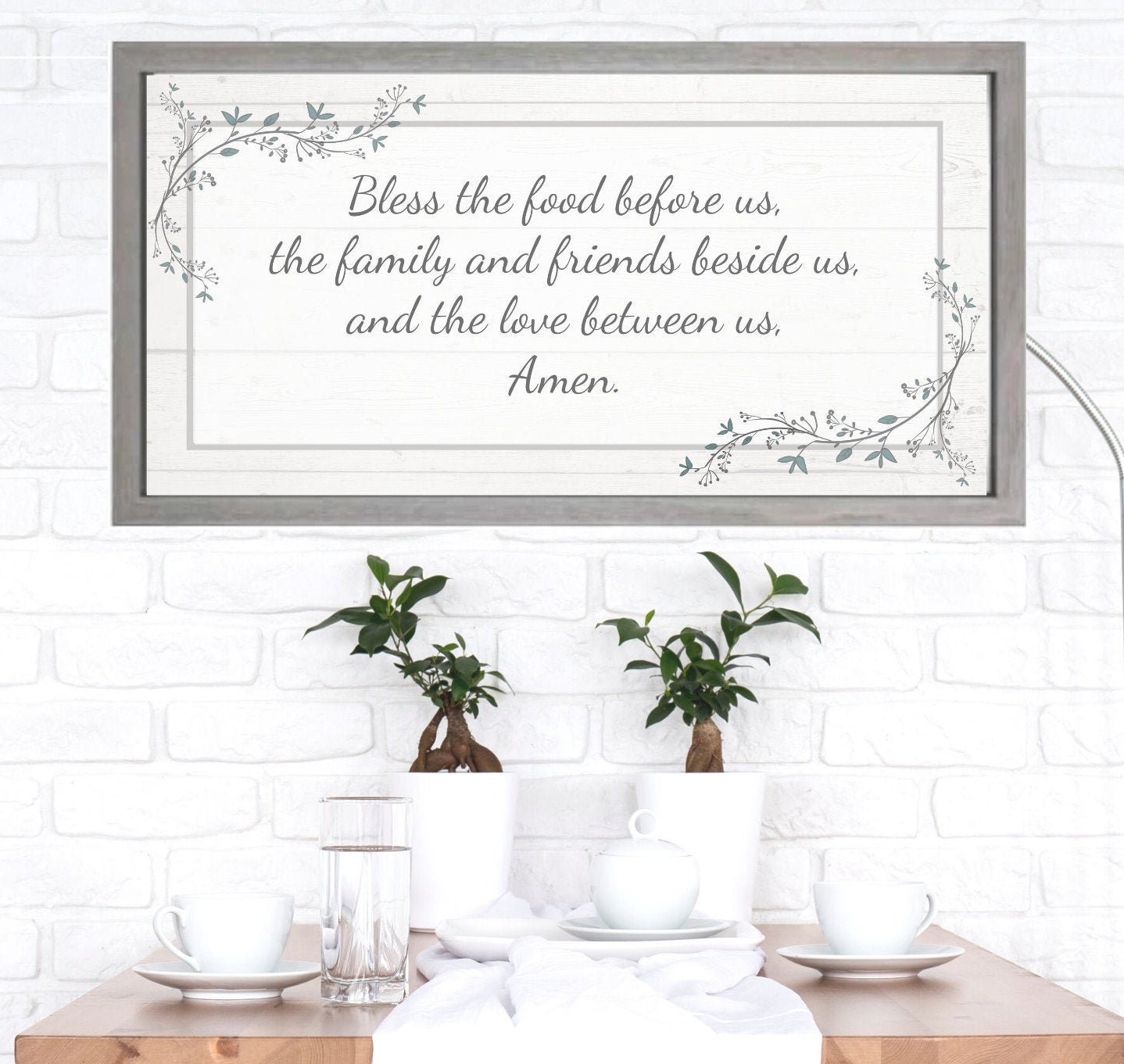 Bless the Food Wall Sign Christian Wall Art Home Decor - Etsy UK
