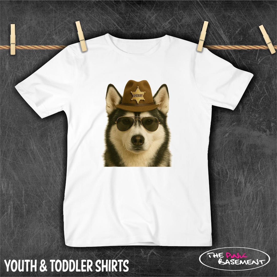 Siberian Husky Sheriff Future Police Officer T-shirt: Personalized Cop ...