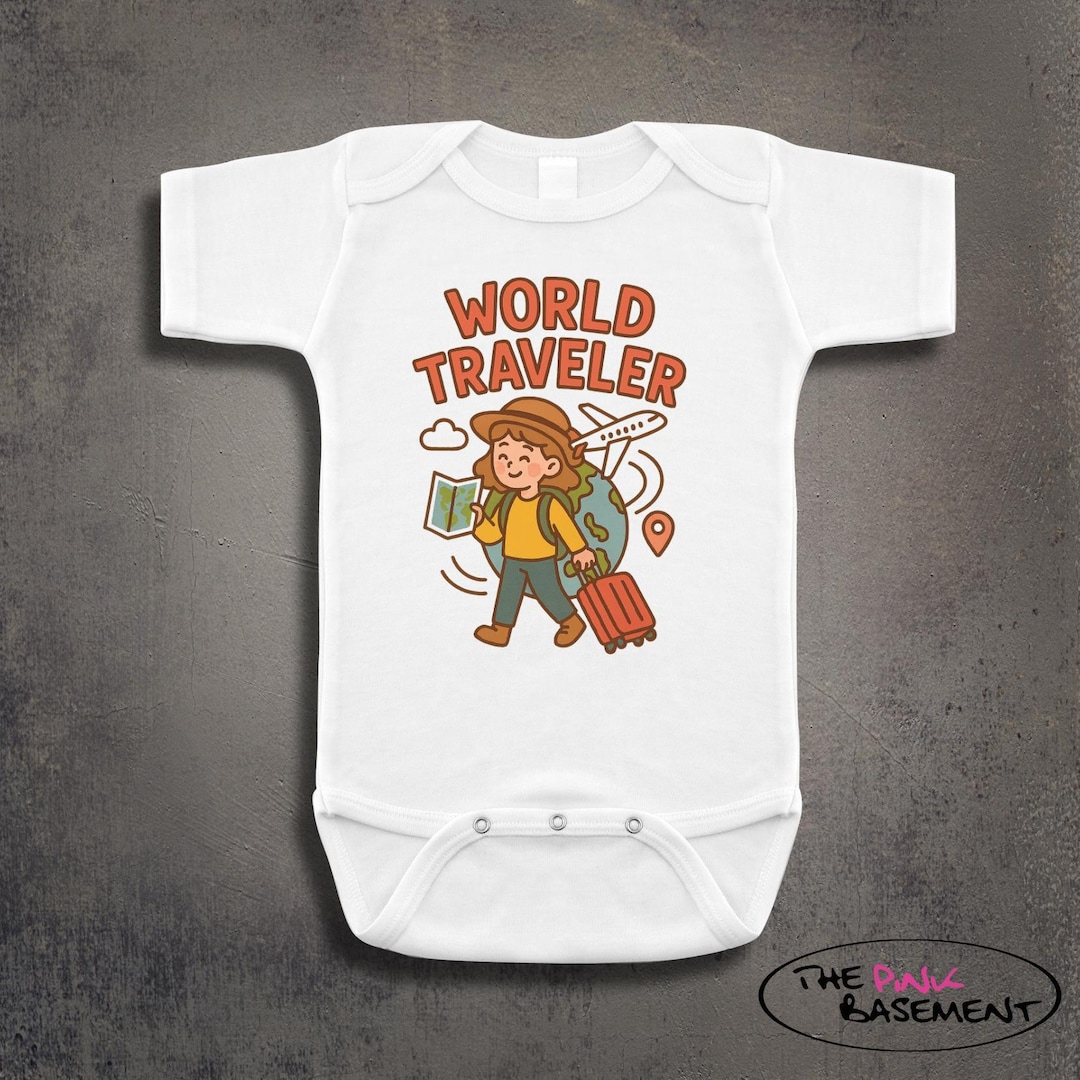 Travel Theme Baby Onesie: World Traveler, Jet Setter Shower Gift - Etsy