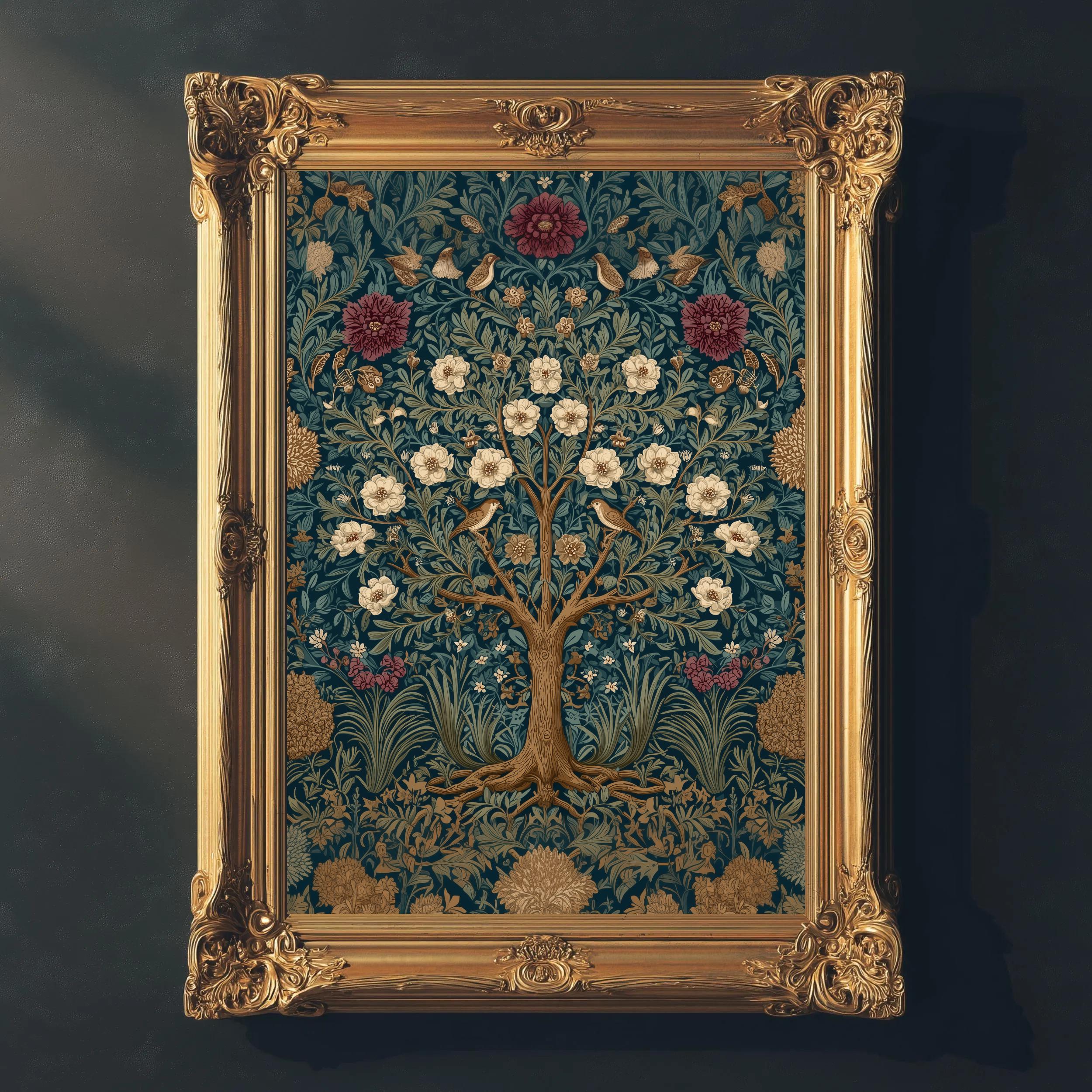 William Morris Tree of Life Art Print, Vintage Dark Academia Decor ...