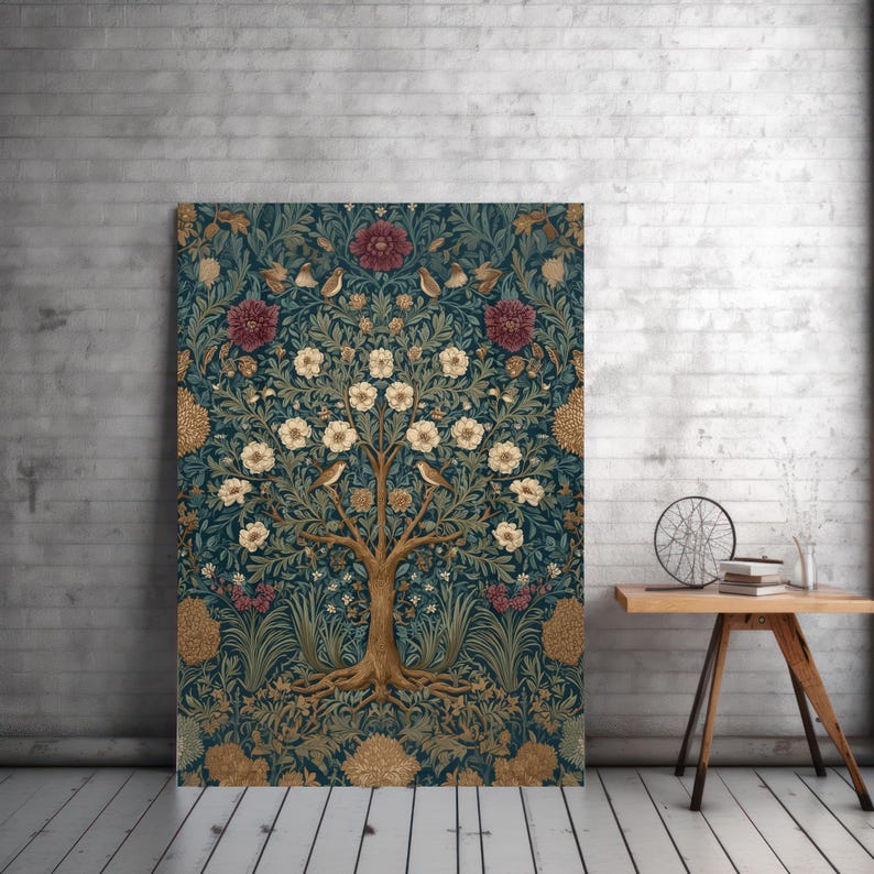 William Morris Tree of Life Art Print, Vintage Dark Academia Decor ...