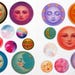 Moon Face Stickers and Planets, Whimsigoth Witchy Gift Lunar Art ...