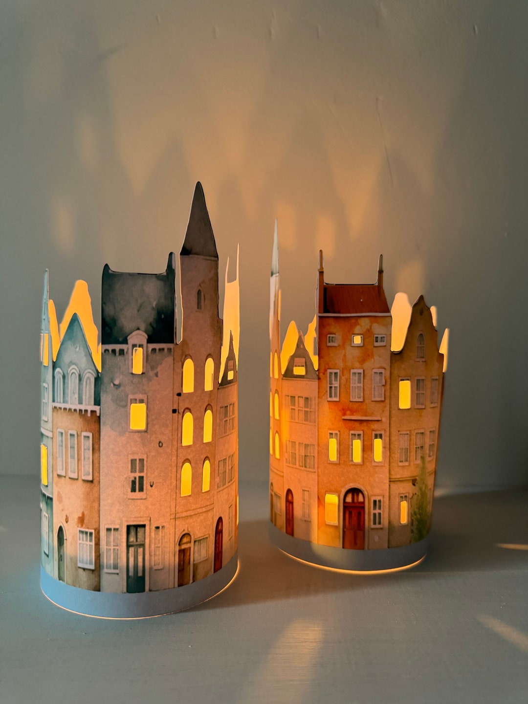 Handmade Paper Lantern Luminary | Dutch Houses in Amsterdam - Etsy