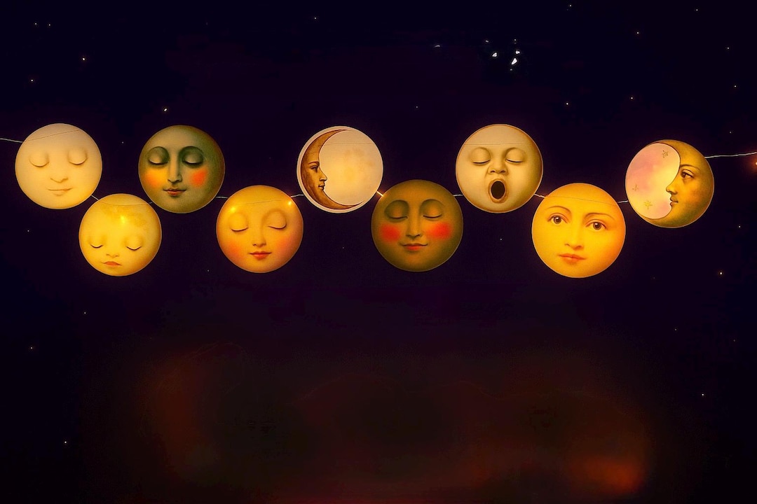 Celestial Moon Garland ~ the Moon Court | Witchy Whimsigoth Decor ...