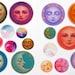 Moon Face Stickers and Planets, Whimsigoth Witchy Gift Lunar Art ...