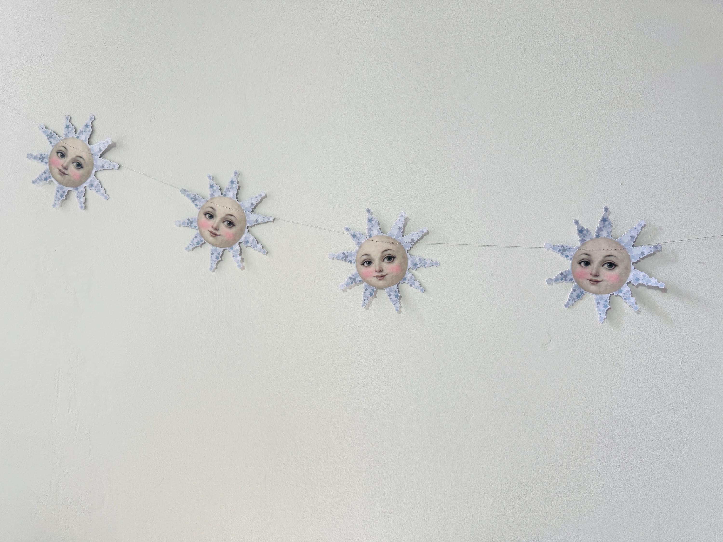 Starry Kitsch Moon Garland | Whimsical Wall or Window Decor | Celestial ...