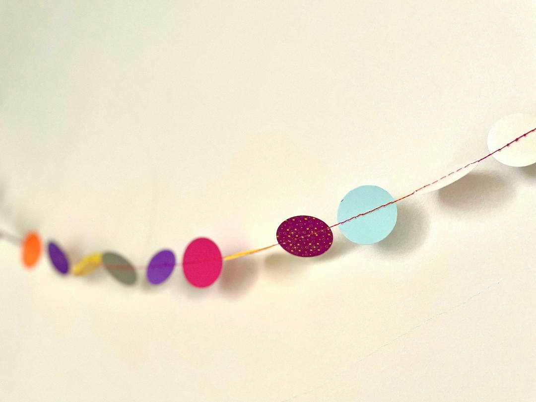 Confetti Garland, Wall Decor, Bright Party Garland - Etsy